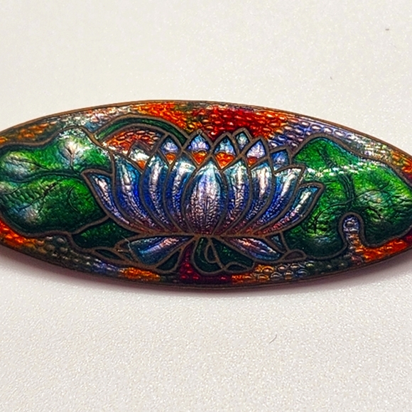 Jewelry | Vintage Japanese Enamel Waterlily Brooch | Poshmark